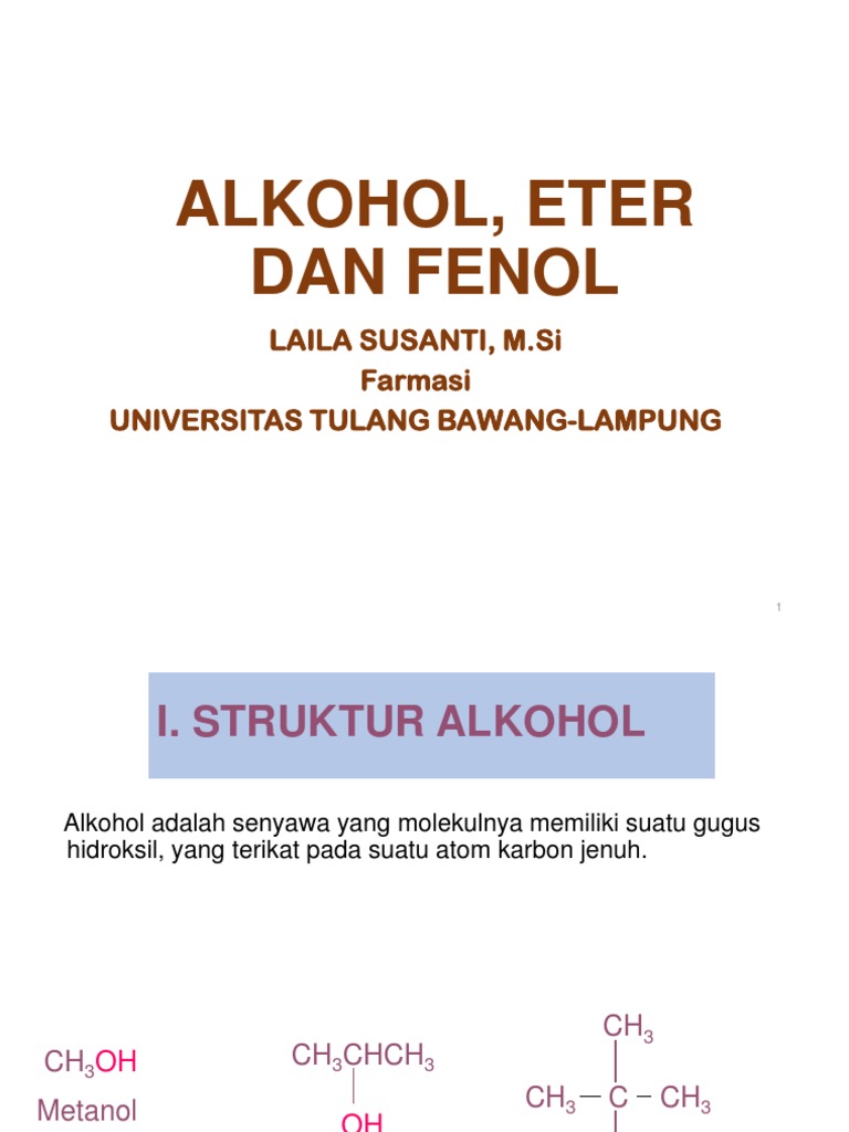 Alkohol, Fenol Dan Eter | PDF