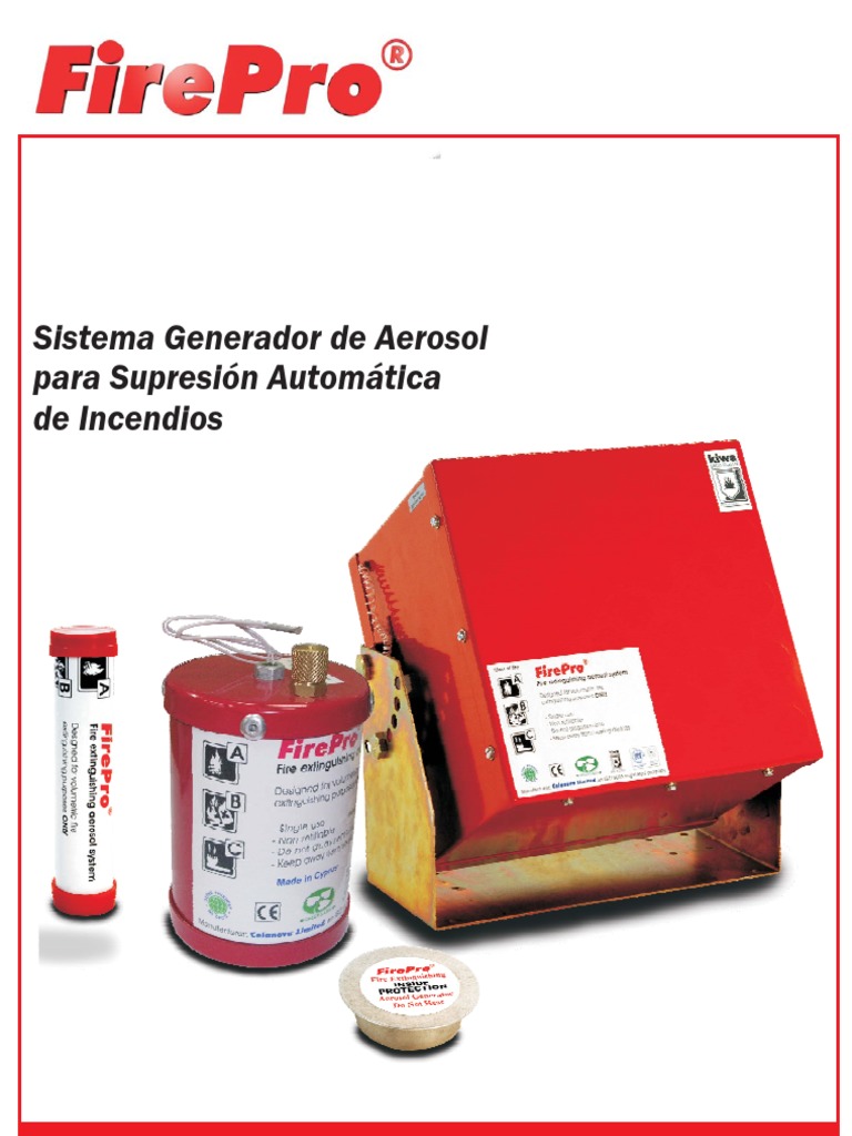 Generador de Aerosol FirePro para Incendios | PDF | Aerosol | Oxígeno