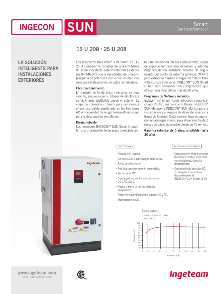 Ingeteam Ingecon Sun Smart | PDF | Vatio | Poder (Física)