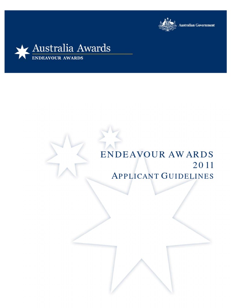 Endeavour Awards 2011 Guidelines | PDF | Freedom Of Information Laws By ...