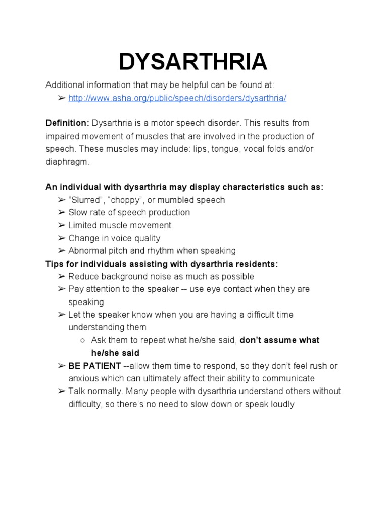 Final Dysarthria Resource Binder | Download Free PDF | Speech | Human Voice