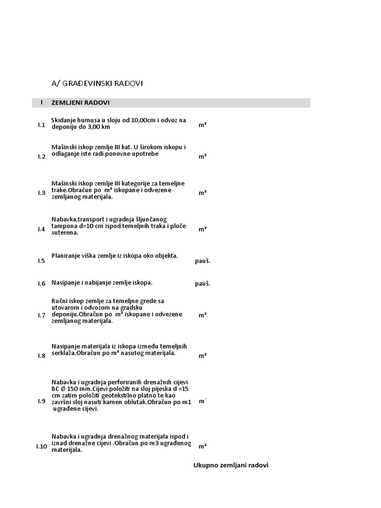 Predmjer Zgrada | PDF