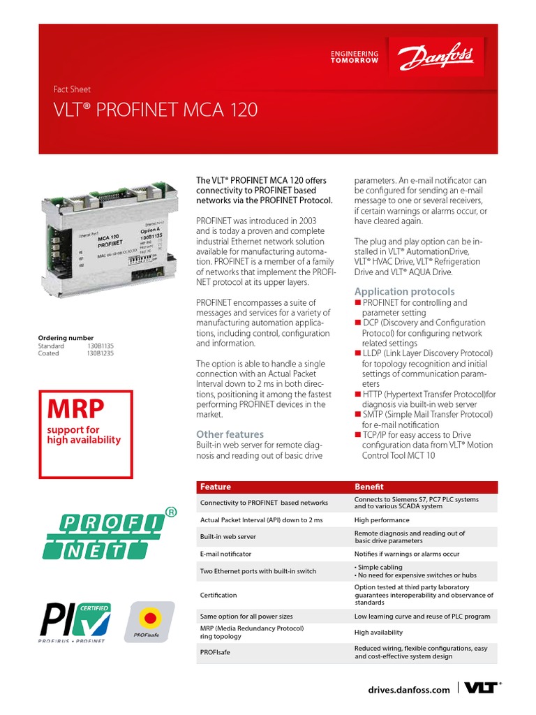 Profinet MCA 120 | PDF | Communications Protocols | Computer Network