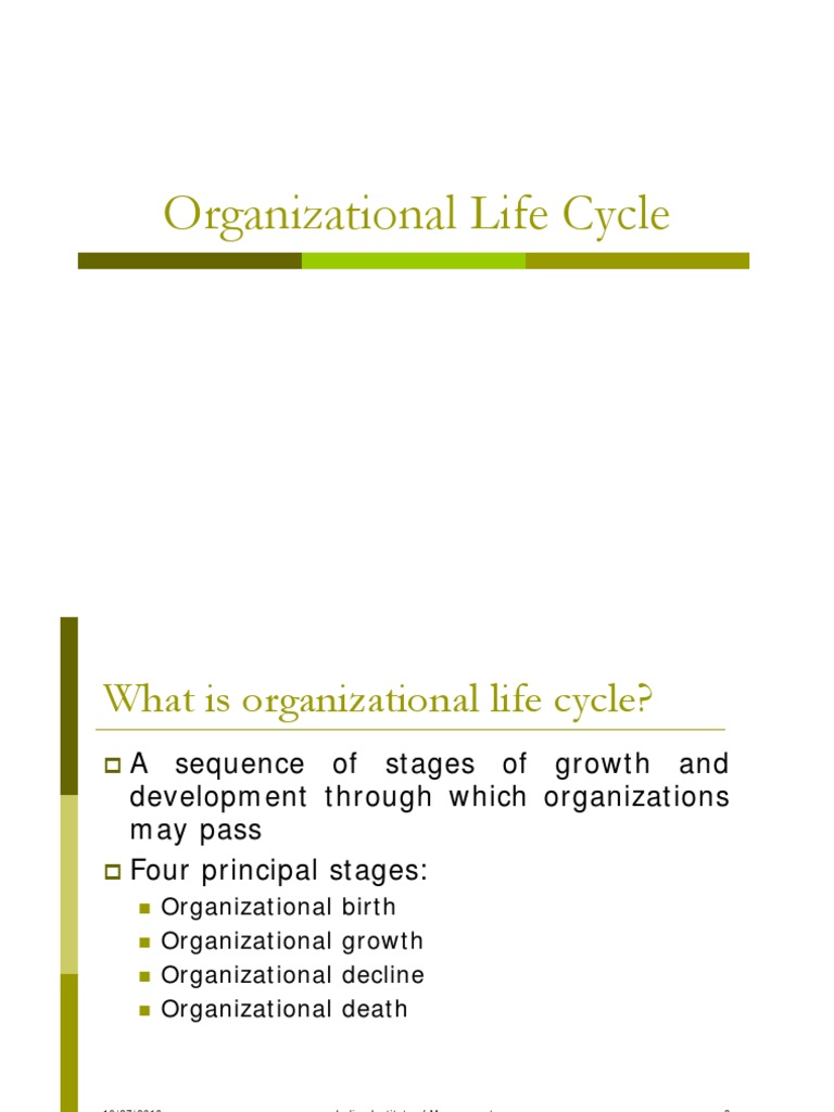 Stages of the Organizational Life Cycle | PDF | Product Lifecycle ...
