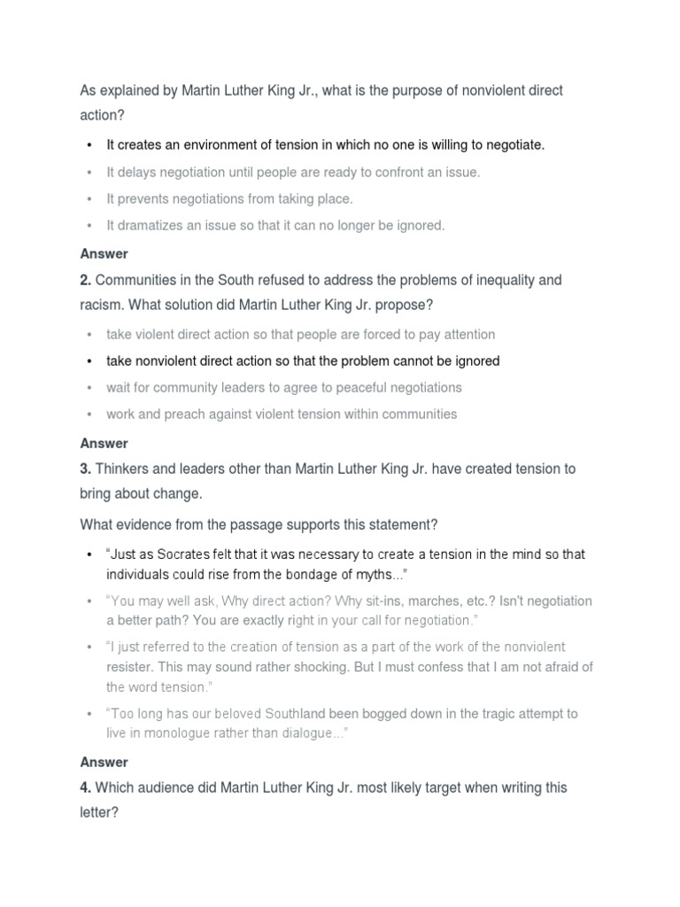 As Explained by Martin Luther King JR | PDF | Martin Luther King Jr ...