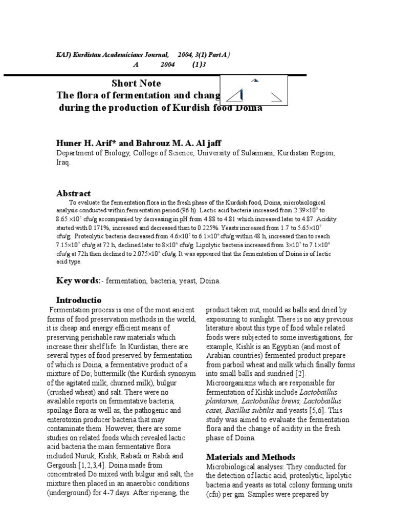 Short Note | PDF | Fermentation | Bacteria