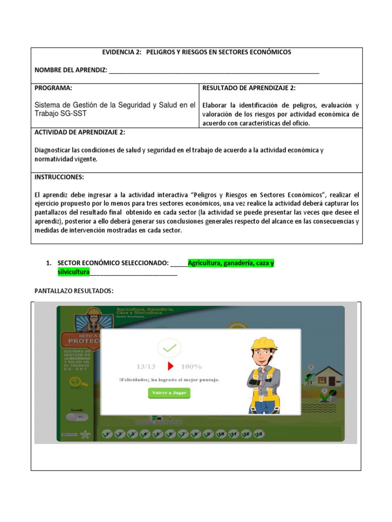 Actividad Interactiva 2 Sectores Economicos | PDF | Factores humanos y ...