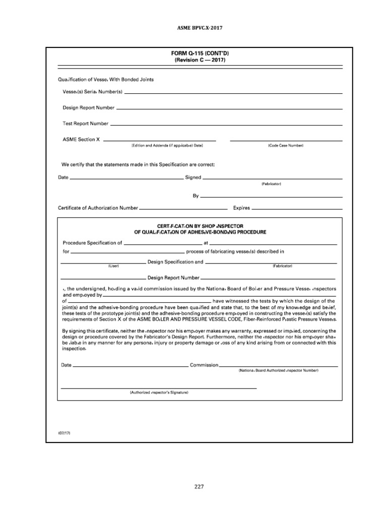 Asme Sec X 2017 | PDF | Mechanical Engineering | Gas Technologies