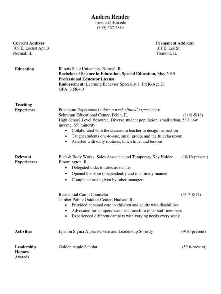 Render Resume | PDF