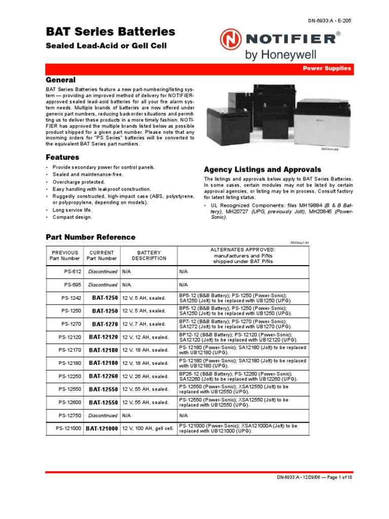 BAT Battery DN - 6933 | PDF | Electrical Resistance And Conductance ...