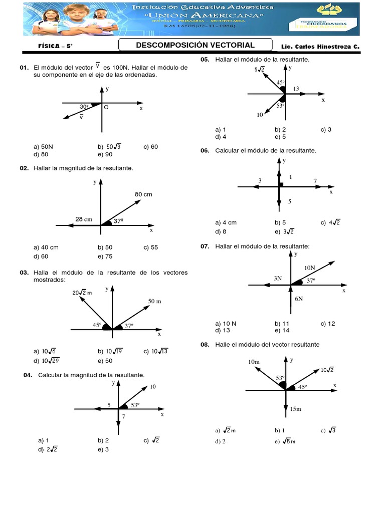 Descomposición Vectorial | PDF | Vector Euclidiano | Álgebra lineal