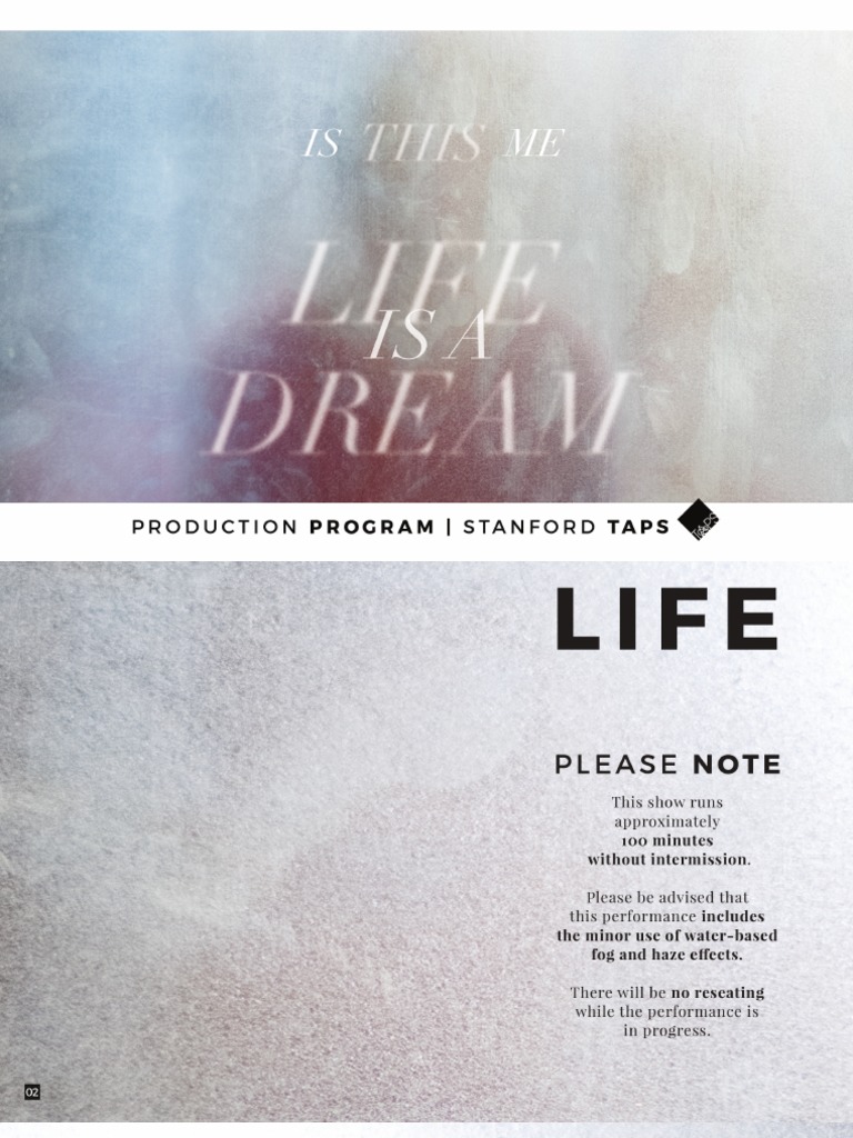 Life Is A Dream Production Program | PDF