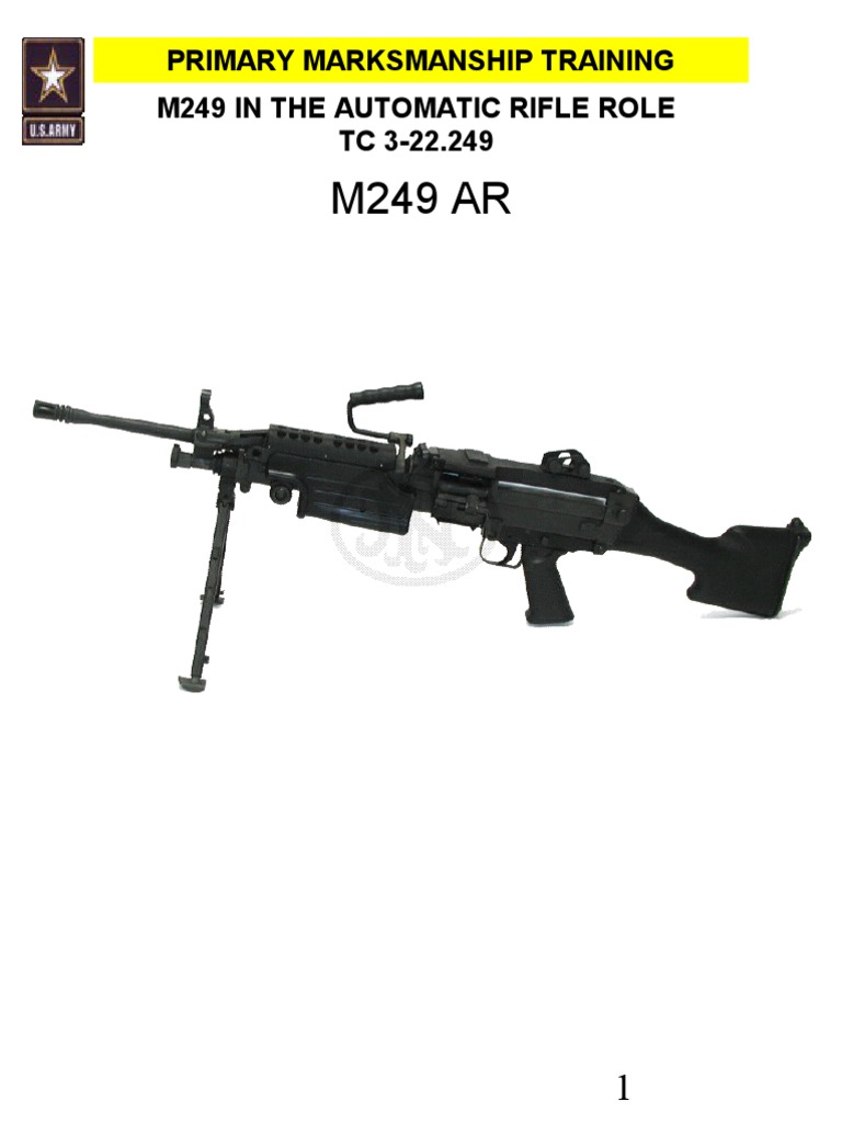 M249-TC_3-22.249-flipchart | Rifle | Trigger (Firearms)