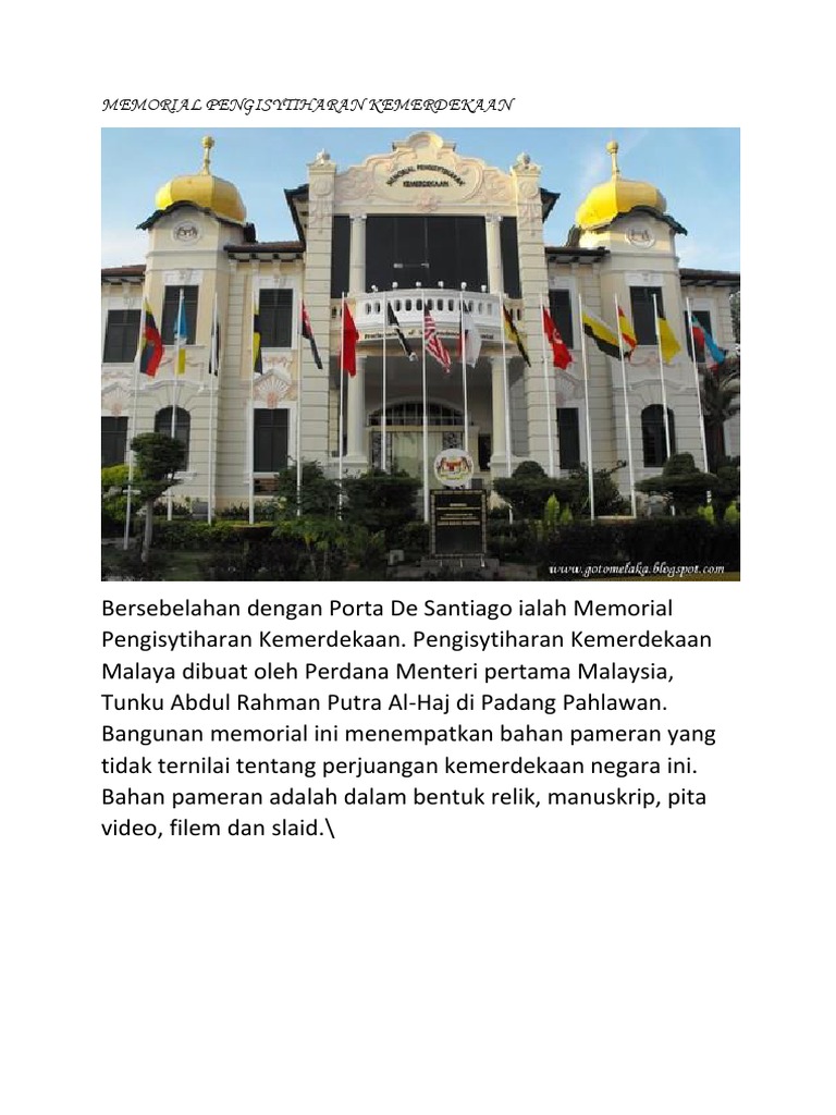 Memorial Pengisytiharan Kemerdekaan | PDF