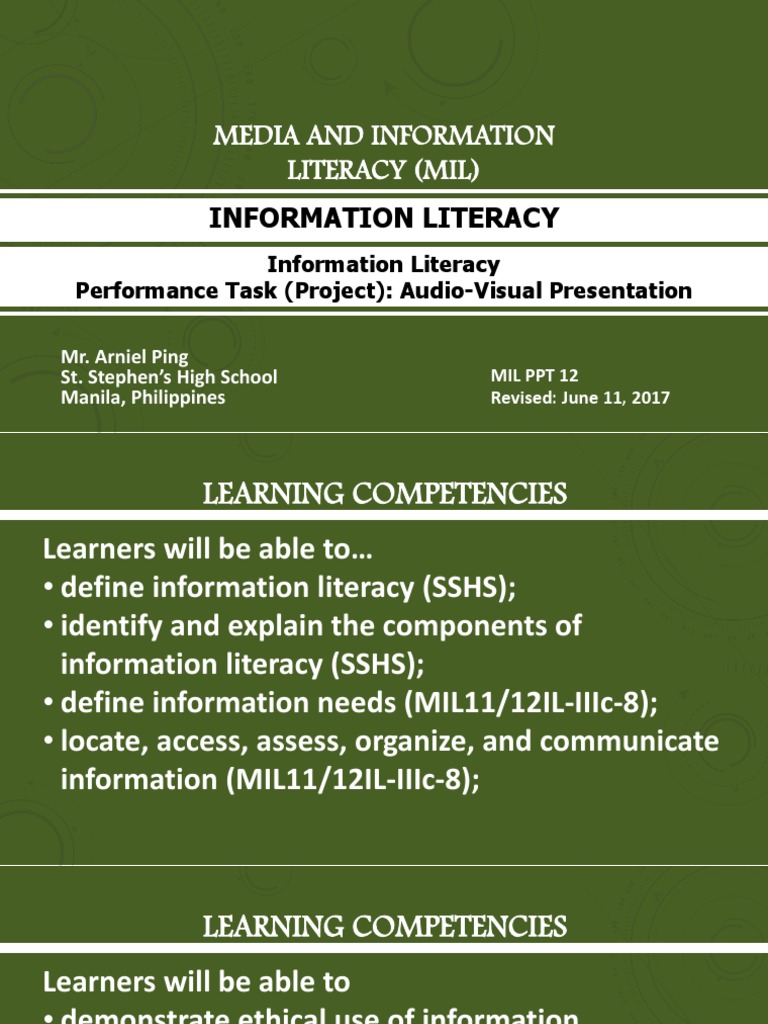 Information Literacy Project Guidelines | PDF | Information Literacy ...