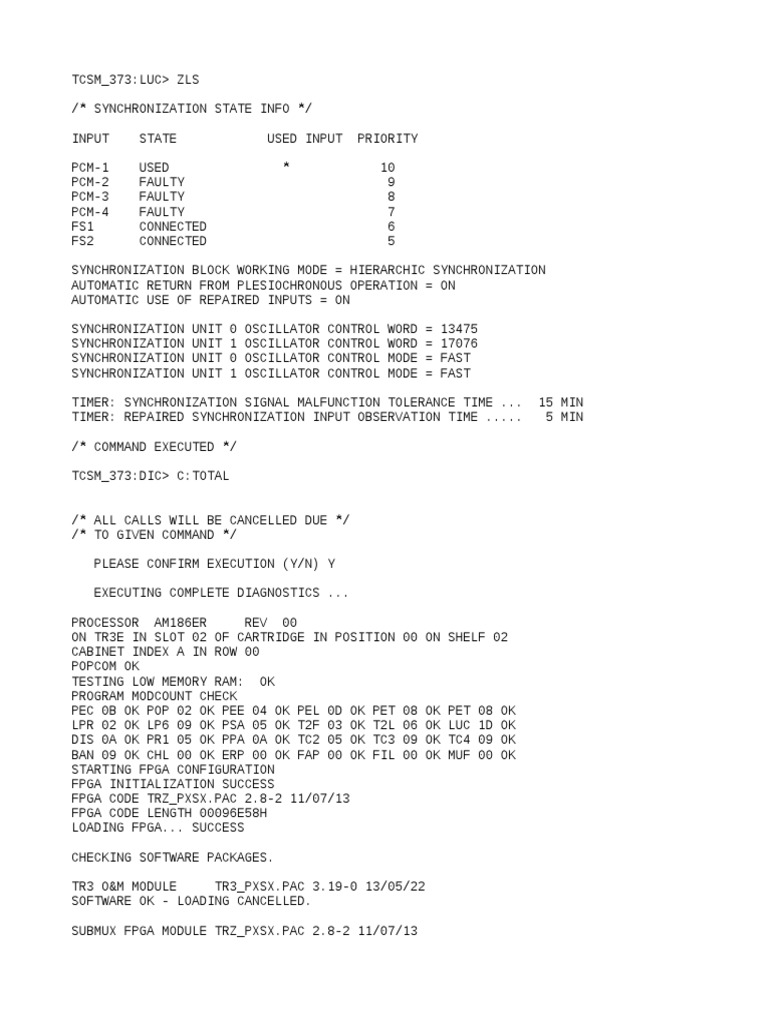Diagnostic Clock BSC Flexi Nokia | PDF | Field Programmable Gate Array | Synchronization