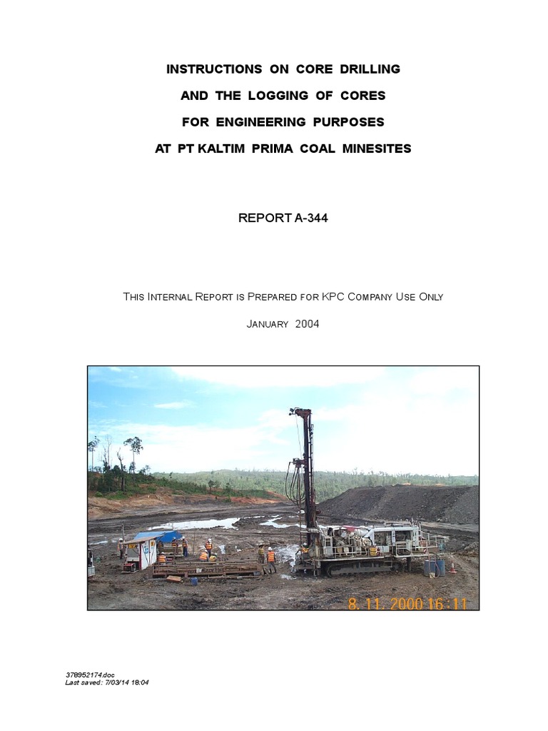 Core Drilling and Logging Guidelines | PDF | Geotechnical Engineering ...