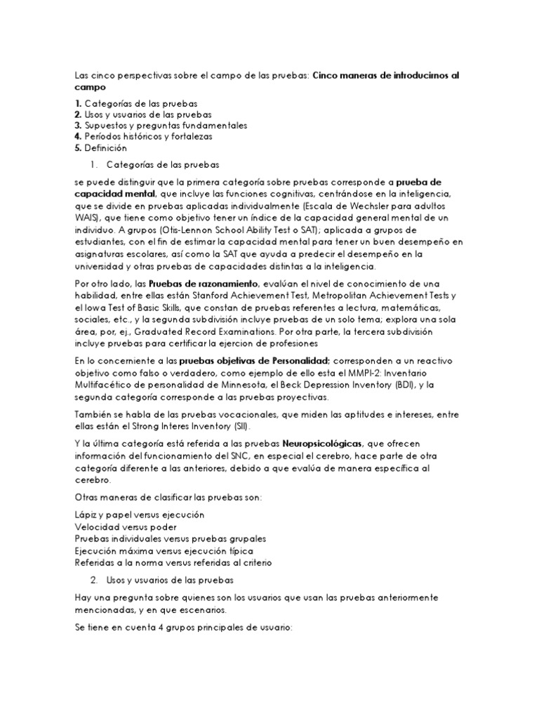 Pruebas Psicológicas Una Introducción Práctica Cap 1. | PDF | Francis Galton | Sicología