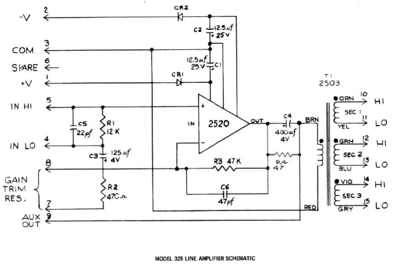 API 325 Line Amplifier Schem | PDF