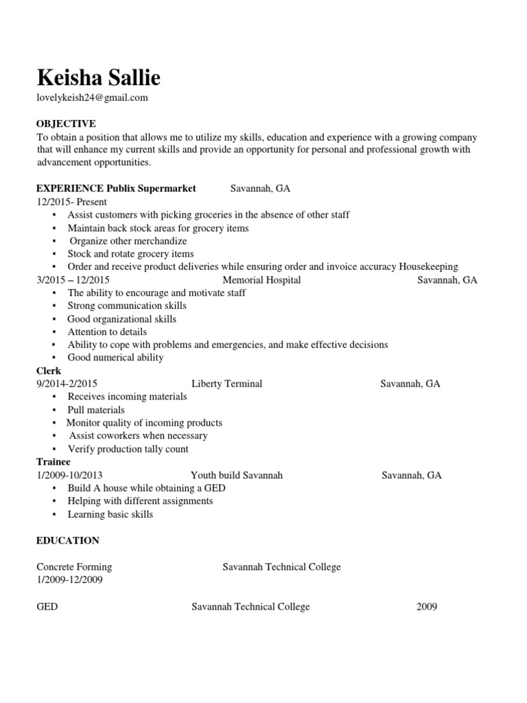 Keisha Sallie Resume 2 | PDF