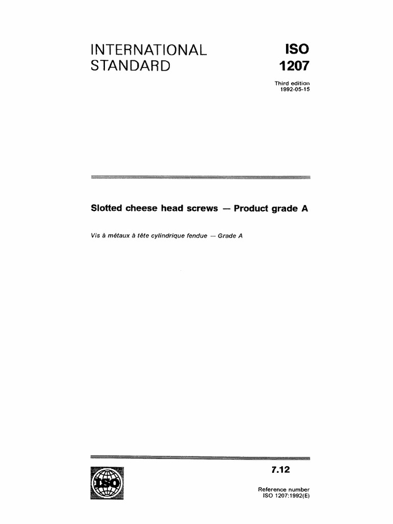 Iso 1207 | PDF