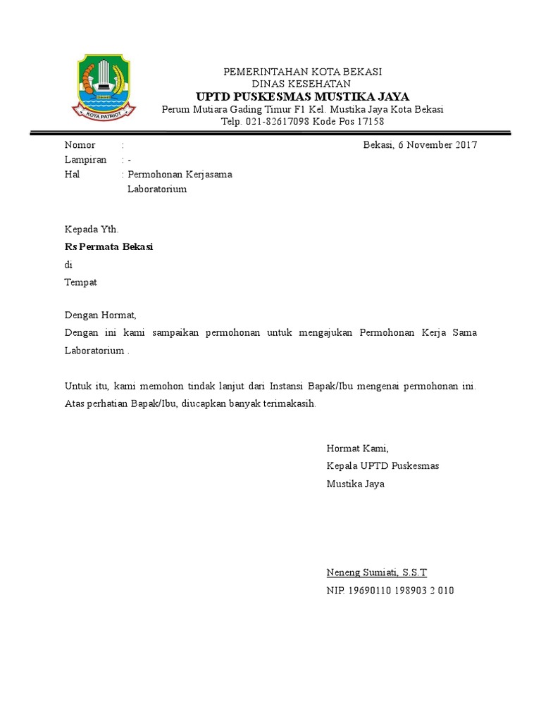 Form Surat Permohonan PME | PDF