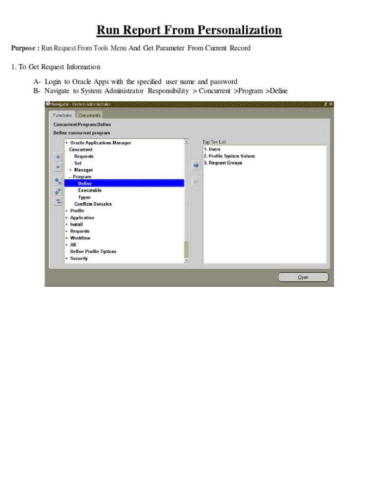 Oracle R12 Run Report From Maneu Personalization-171009104037 | PDF | Parameter (Computer ...