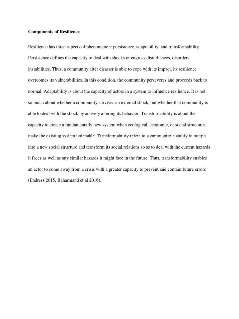 Understanding Resilience: Key Components | PDF | Career & Growth | Self ...