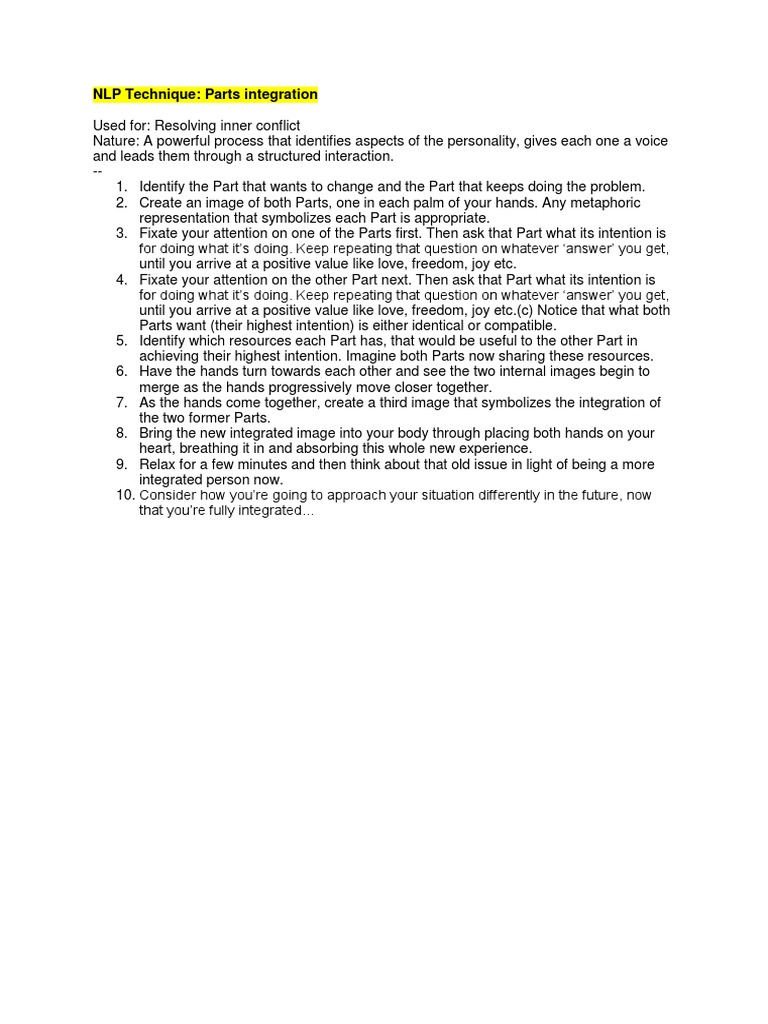 NLP - Parts Integration | PDF