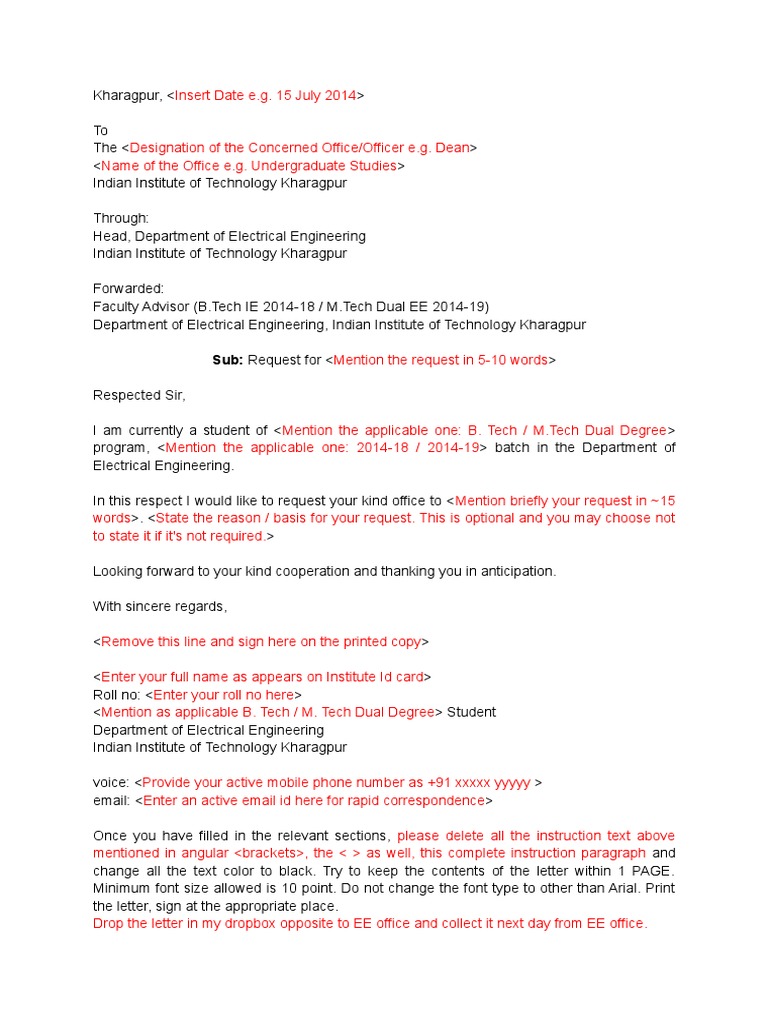 Request Letter Template | PDF