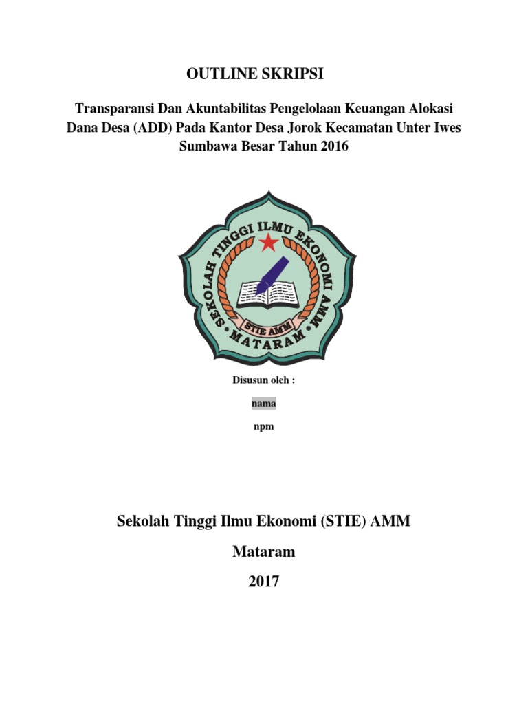 Contoh Outline Amm | PDF