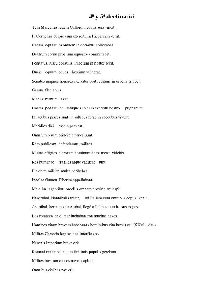 4 y 5 Declinación | PDF