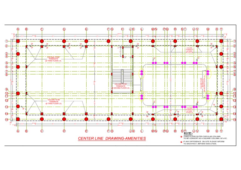 An Architectural Plan Depicting the Dimensioned Layout and Structural ...