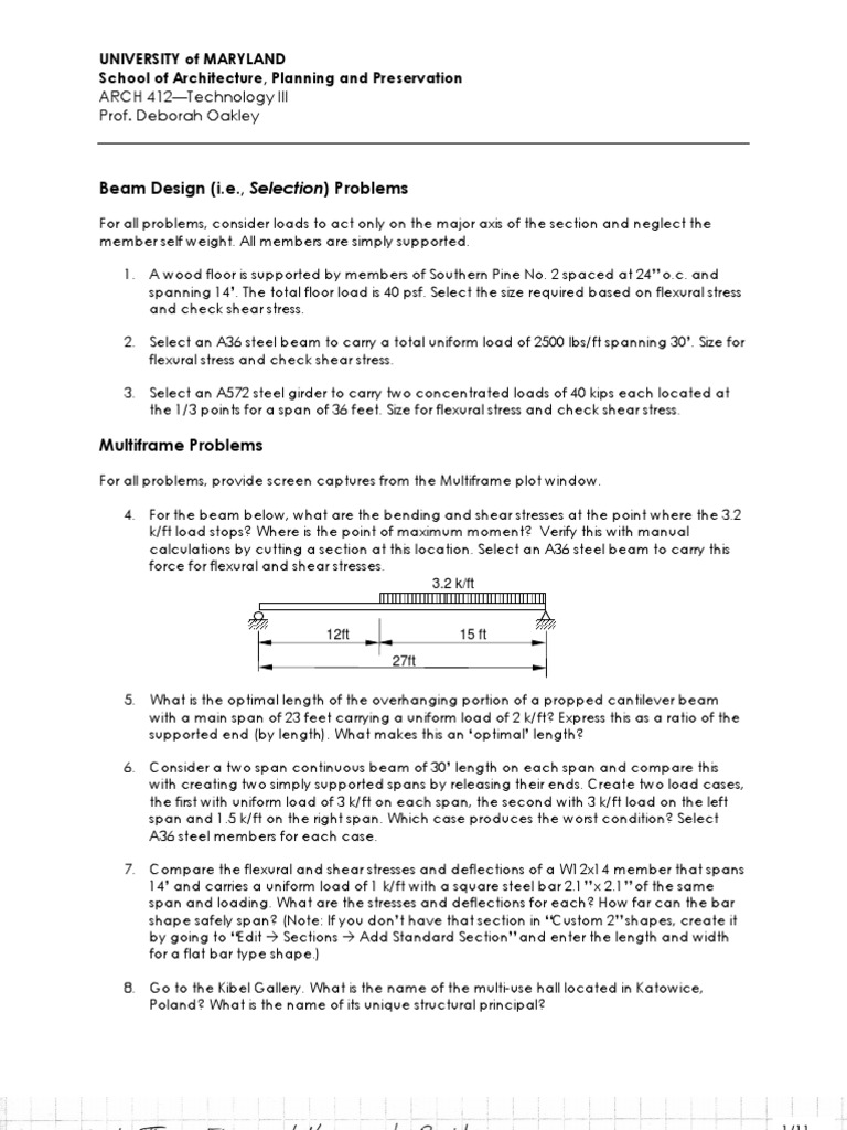 Misc Beam Problems Pdf
