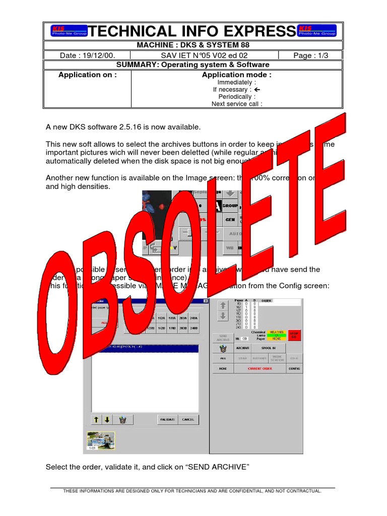 DKS Software Update 2.5.16 Features | PDF