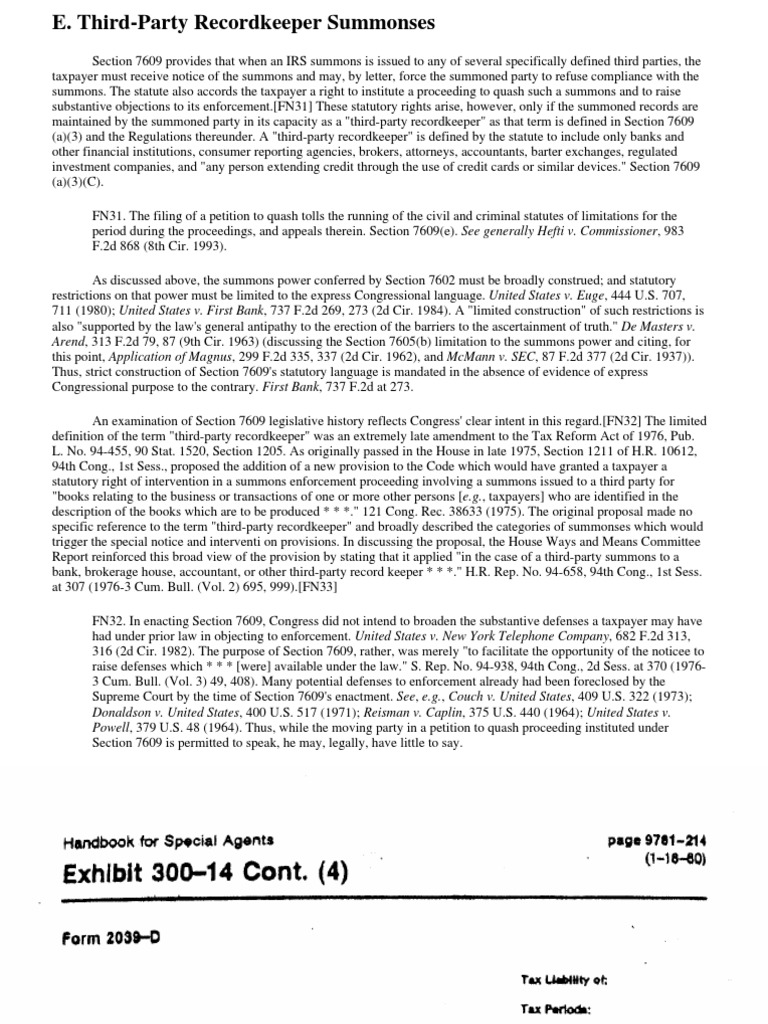 3 RD Party Summons | PDF | Summons | Government Of The United States