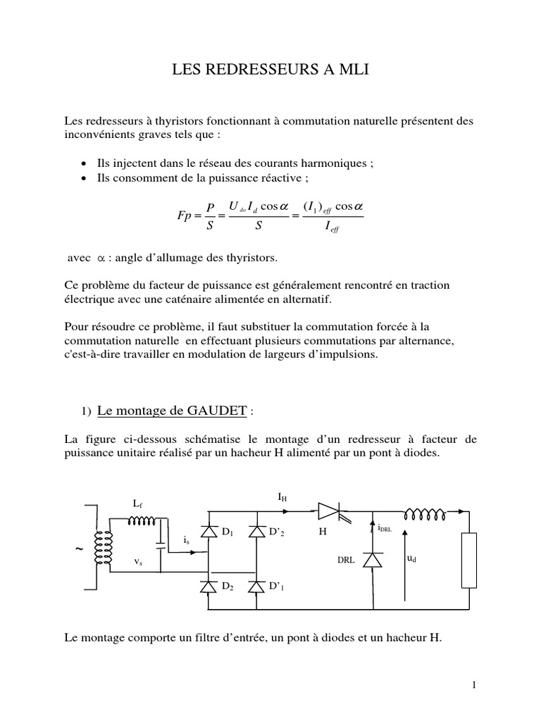 Redresseurs MLI et traction électrique | PDF | Redresseur | Puissance ...