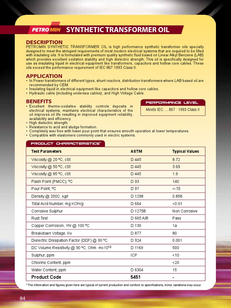 Synthetic Transformer Oil | PDF | Transformer | Capacitor