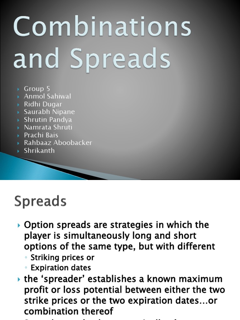 Combinations and Spreads | PDF | Option (Finance) | Stocks