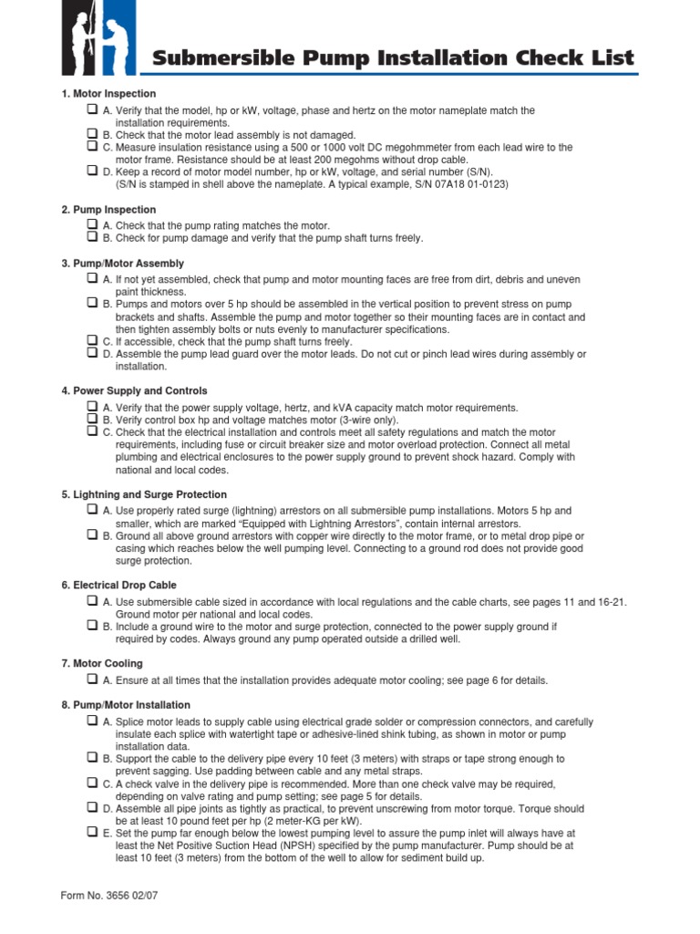 Install Check List | PDF | Power Supply | Pipe (Fluid Conveyance)