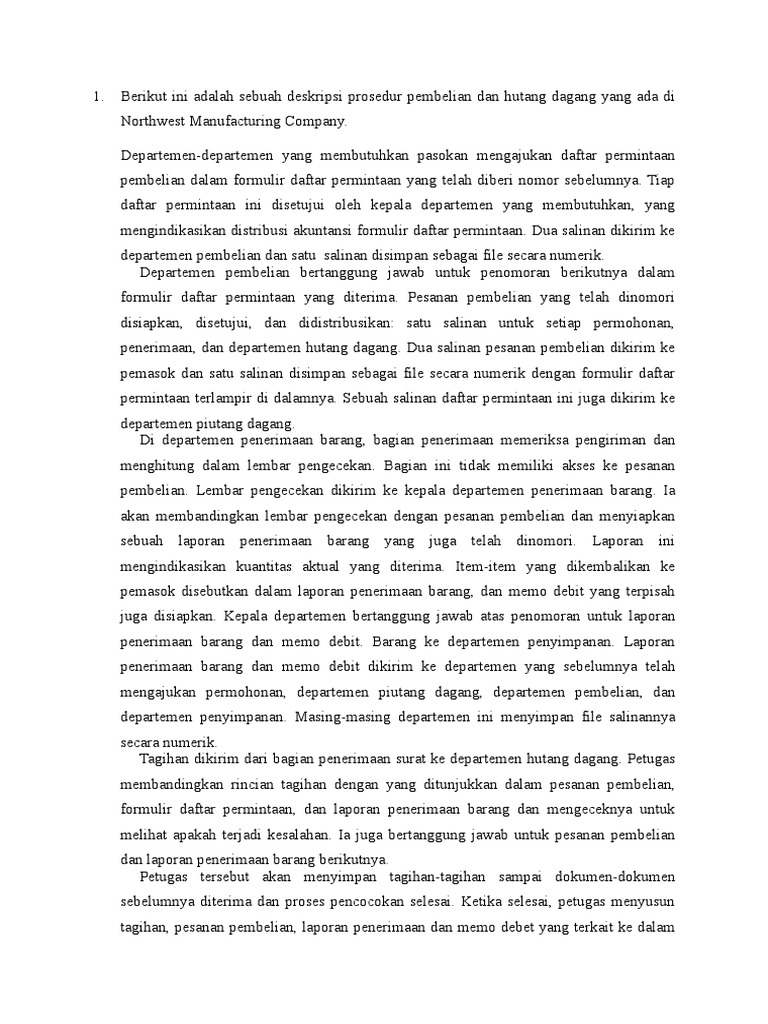 Contoh Soal Sia Flow Chart | PDF