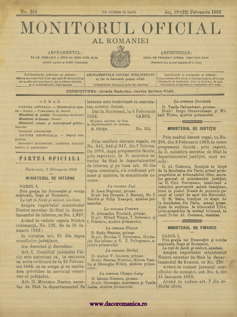 Monitorul Oficial | PDF