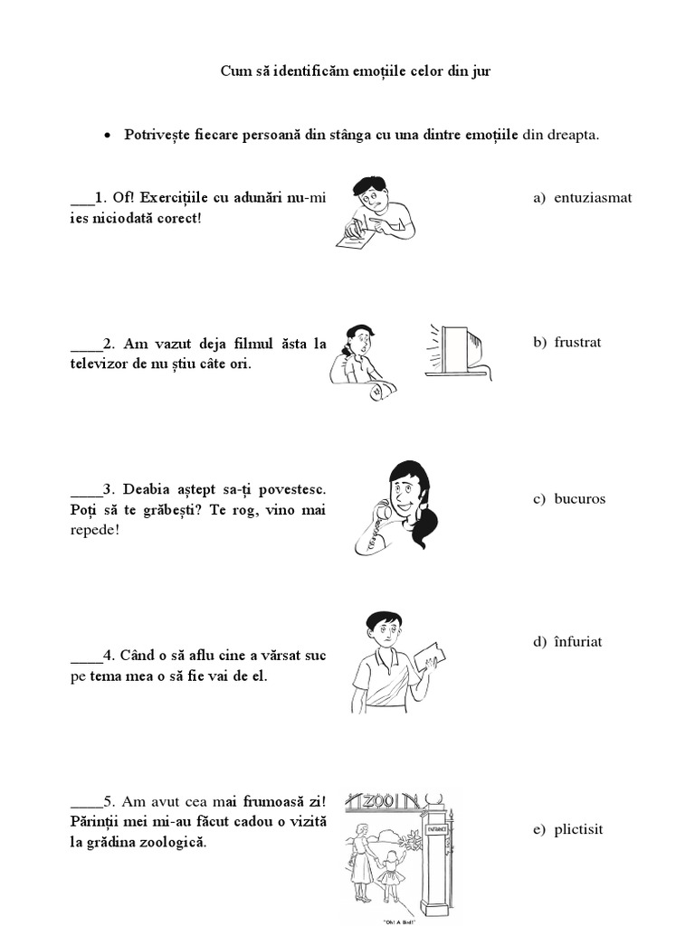 Fisa de Lucru Emotii
