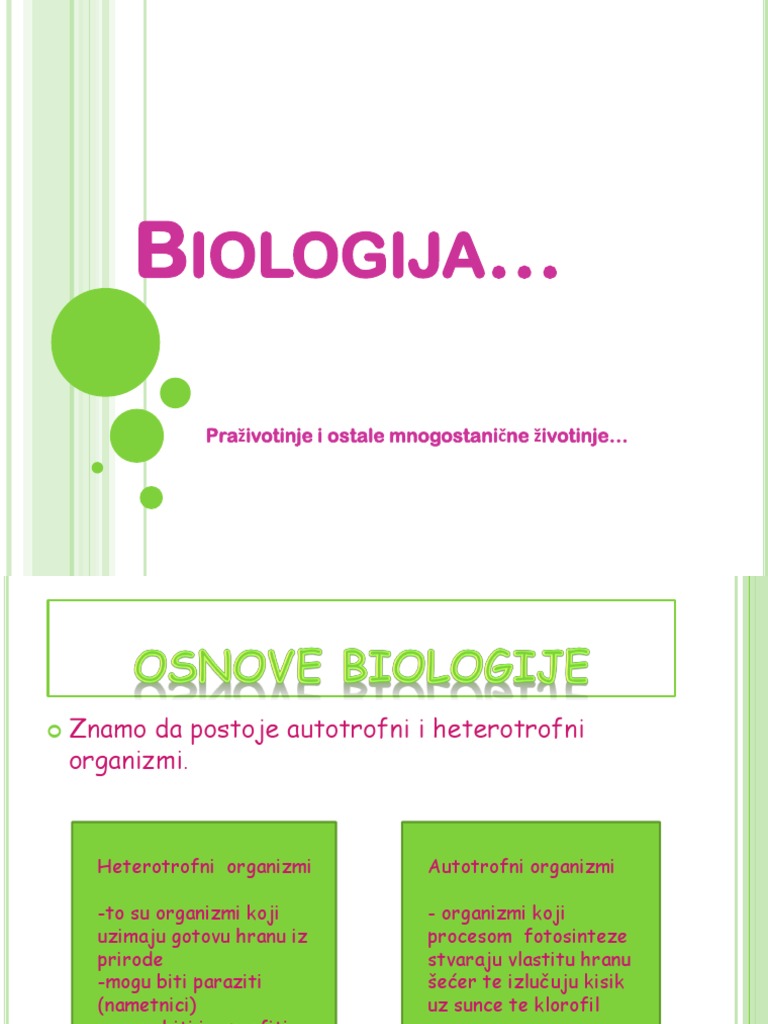 Autotrofni I Heterotrofni Organizmi | PDF