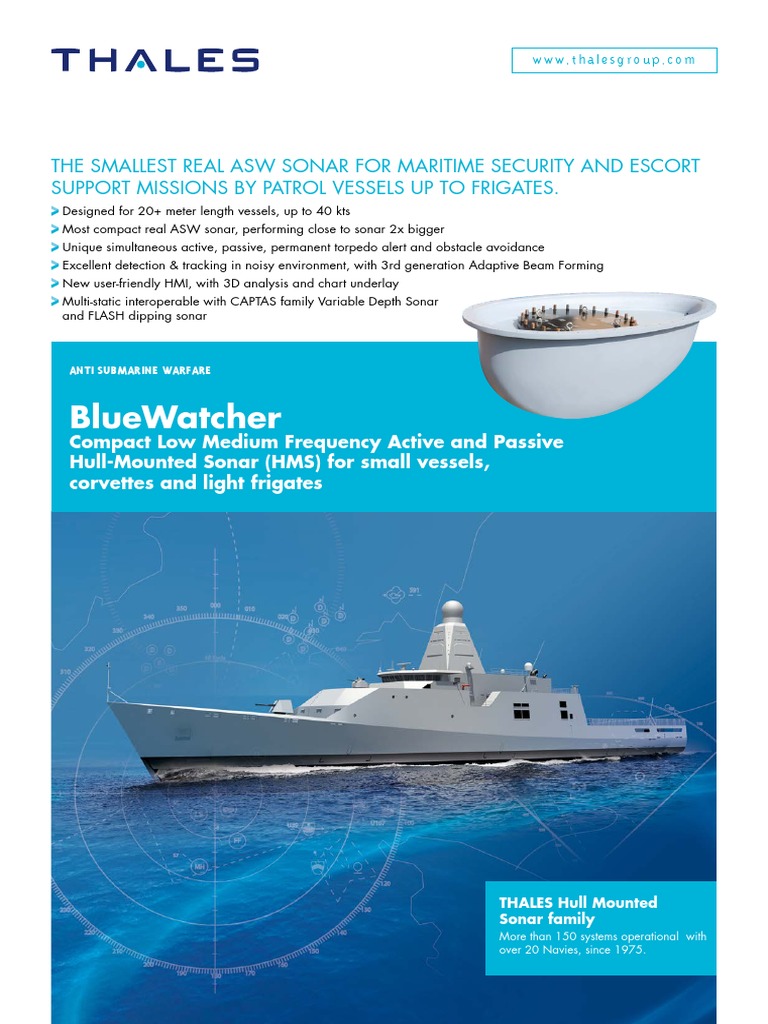 Thales BlueWatcher | Sonar | Anti Submarine Warfare