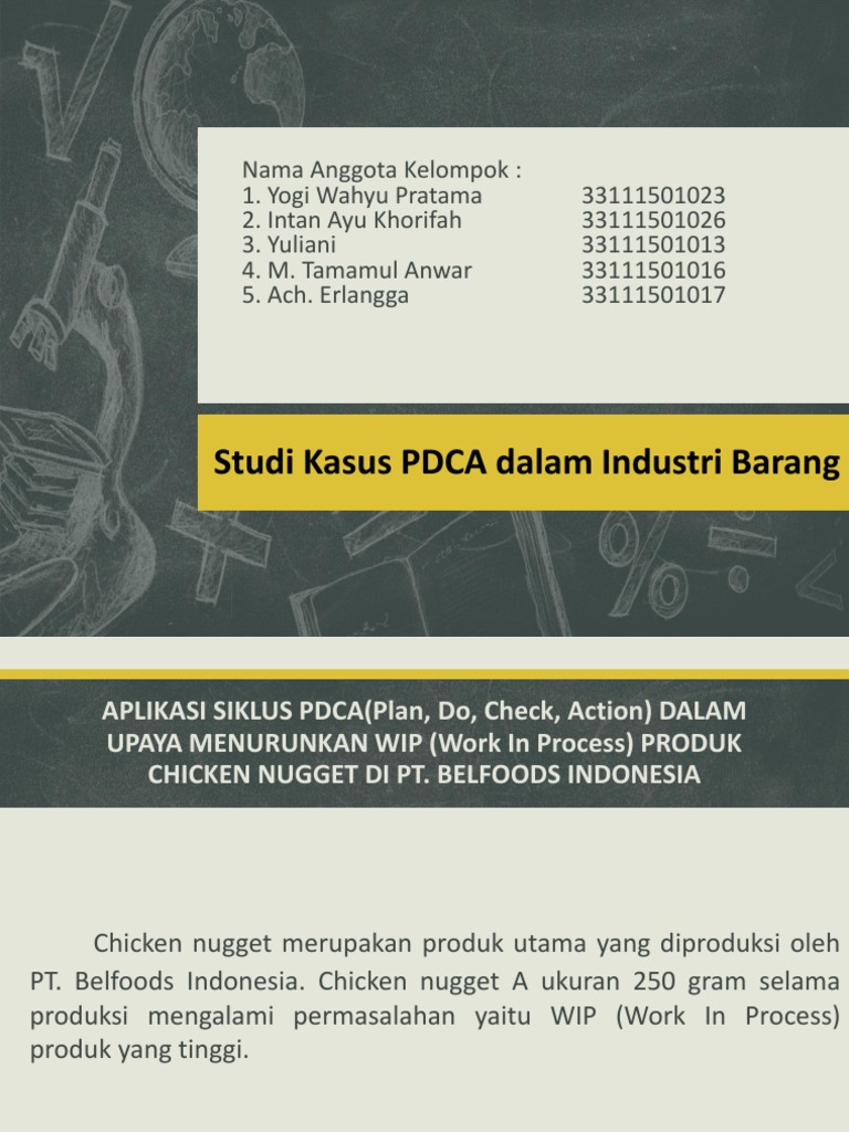 Studi Kasus Pdca Dalam Industri Barang Pdf