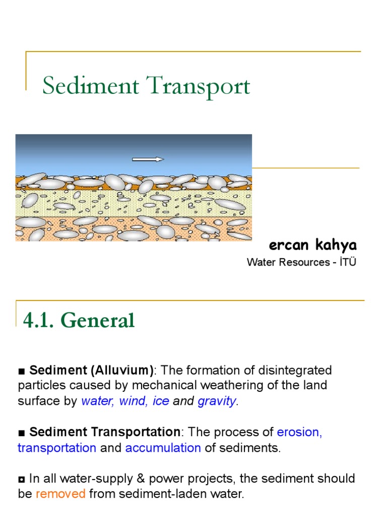 WR Lecture Notes 5 Water Resource Sediment Transport | PDF | Sediment ...