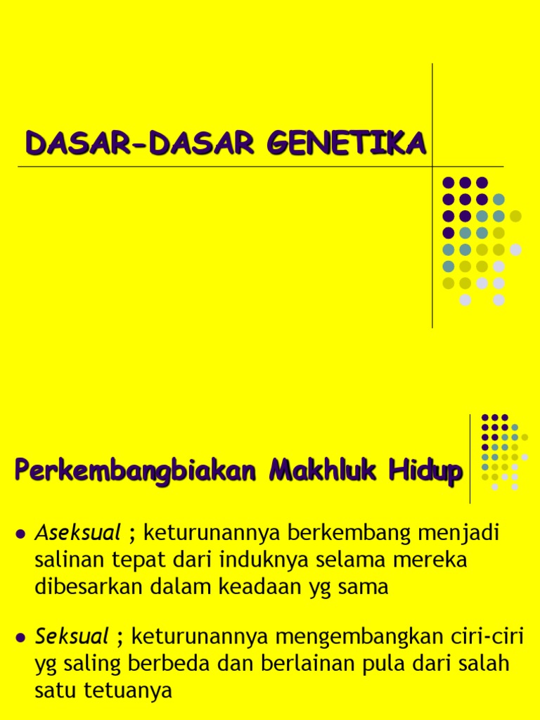 Dasar Genetika Kromosom Dan Gen | PDF | Kajian Bahasa Asing