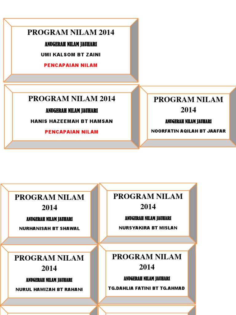 Label Hadiah Nilam | PDF