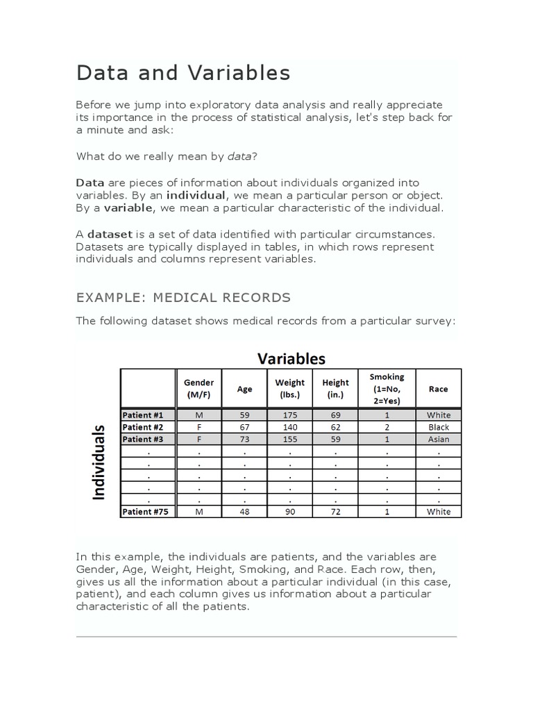 Classifying Variables in a Clinical Depression Dataset | PDF | Level Of Measurement ...